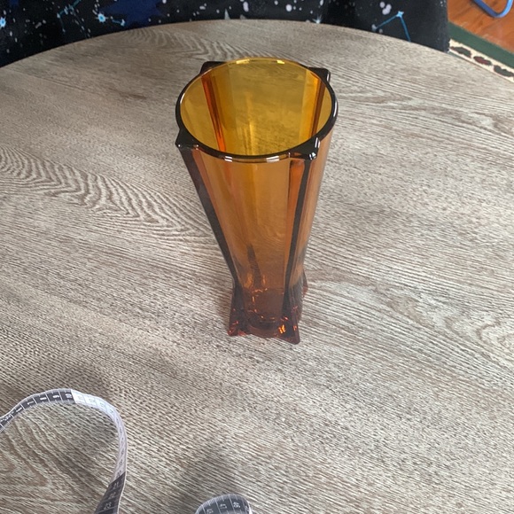 Accents | Vintage Amber Glass Colored Vase | Poshmark